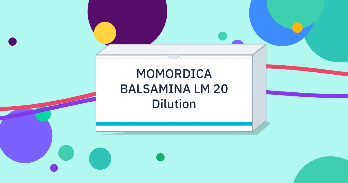 Symbolbild: Packung mit der Aufschrift MOMORDICA BALSAMINA LM 20 Dilution (PZN 13610378) – Verfügbarkeit und Bezug in Apotheken in Frankfurt am Main