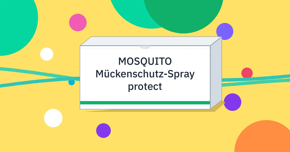 Symbolbild: Packung mit der Aufschrift MOSQUITO Mückenschutz-Spray protect (PZN 10834901) – Verfügbarkeit und Bezug in Apotheken in Frankfurt am Main
