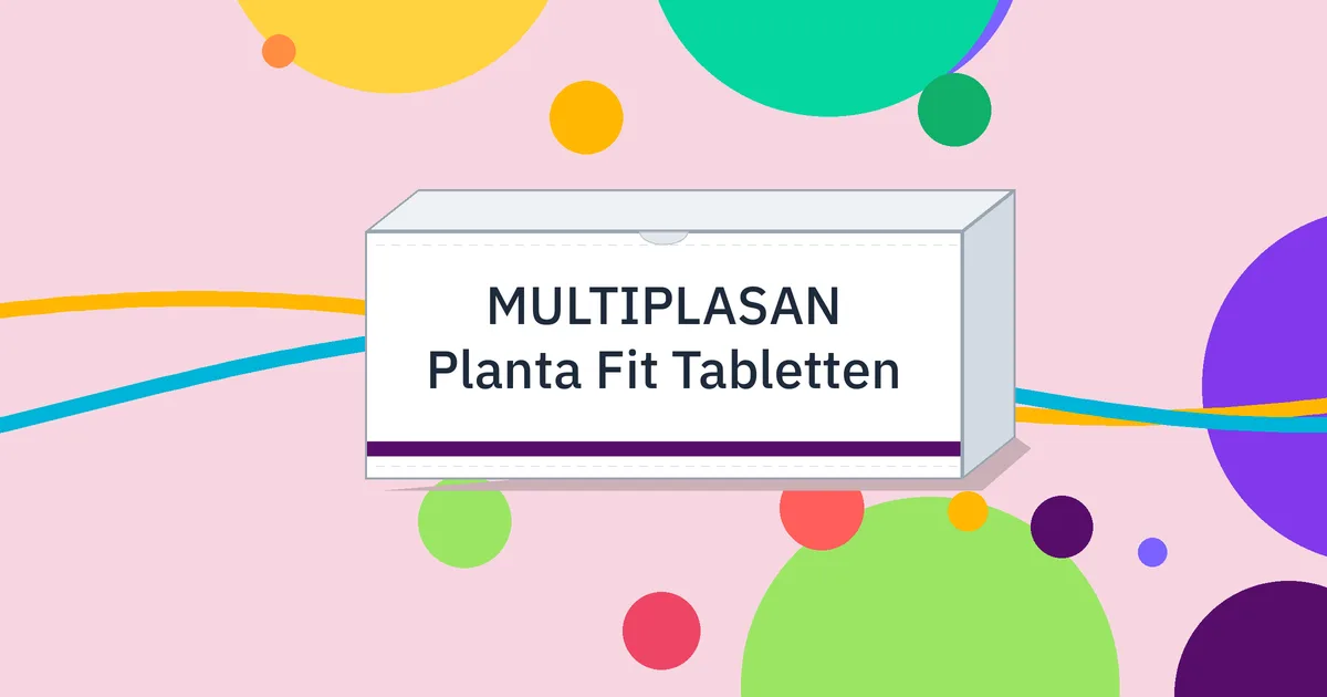 Symbolbild: Packung mit der Aufschrift MULTIPLASAN Planta Fit Tabletten (PZN 04155509) – Verfügbarkeit und Bezug in Apotheken in Frankfurt am Main