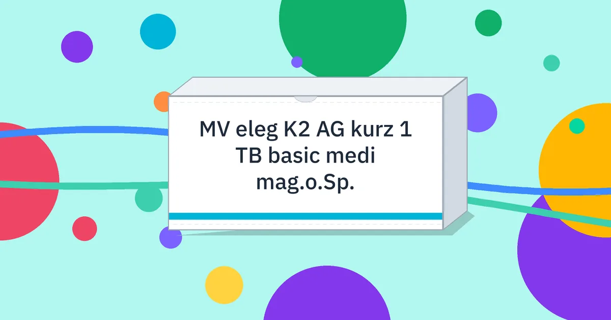Symbolbild: Packung mit der Aufschrift MV eleg K2 AG kurz 1 TB basic medi mag.o.Sp. (PZN 14638686) – Verfügbarkeit und Bezug in Apotheken in Frankfurt am Main