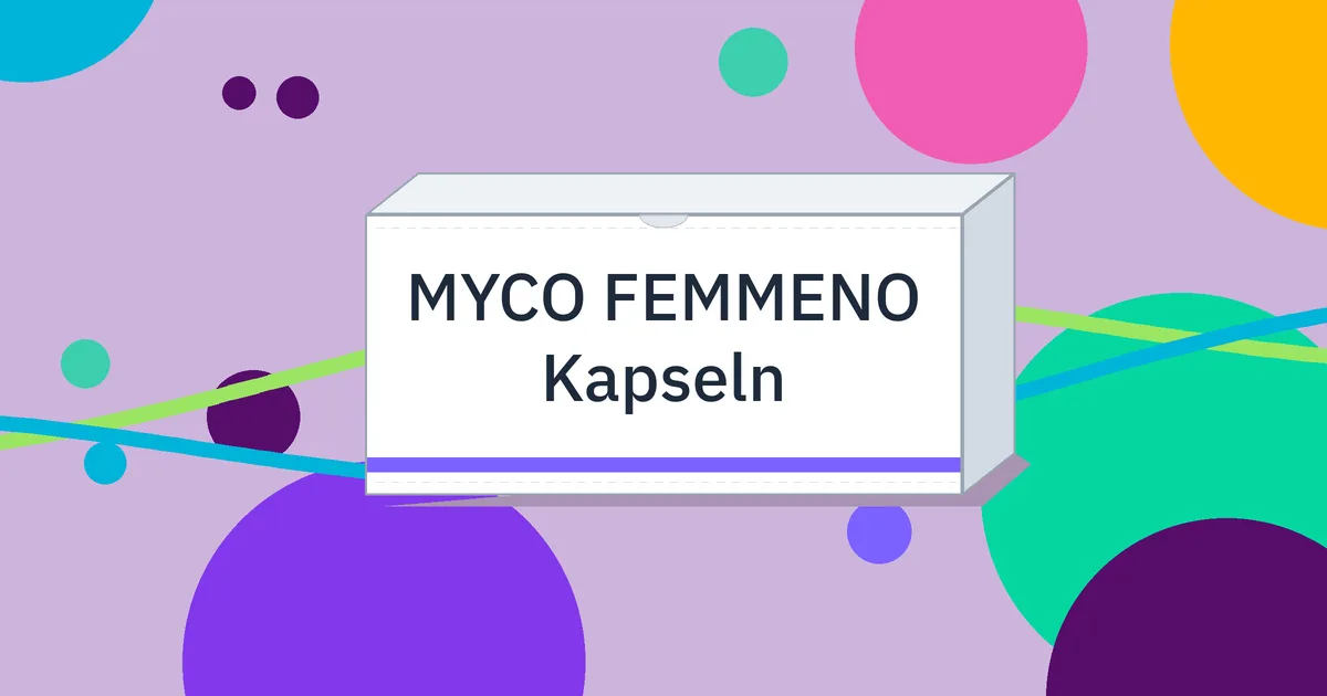 Symbolbild: Packung mit der Aufschrift MYCO FEMMENO Kapseln (PZN 20192355) – Verfügbarkeit und Bezug in Apotheken in Frankfurt am Main
