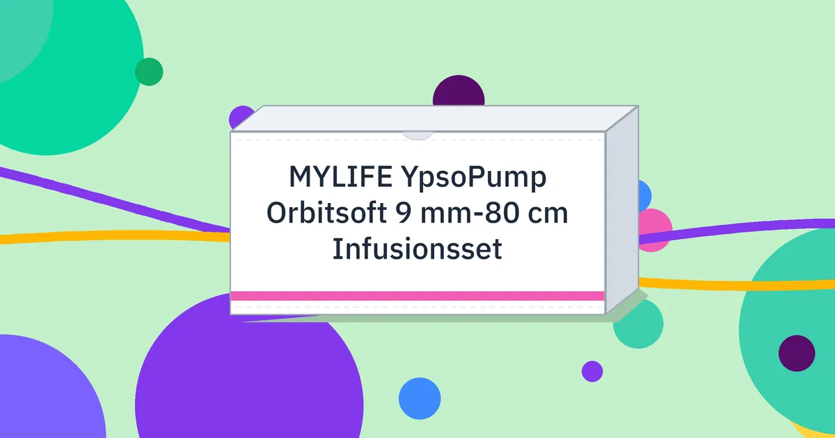 Symbolbild: Packung mit der Aufschrift MYLIFE YpsoPump Orbitsoft 9 mm-80 cm Infusionsset (PZN 18730934) – Verfügbarkeit und Bezug in Apotheken in Frankfurt am Main