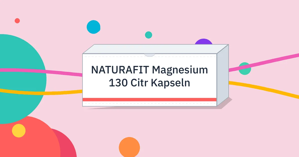 Symbolbild: Packung mit der Aufschrift NATURAFIT Magnesium 130 Citr Kapseln (PZN 07514156) – Verfügbarkeit und Bezug in Apotheken in Frankfurt am Main