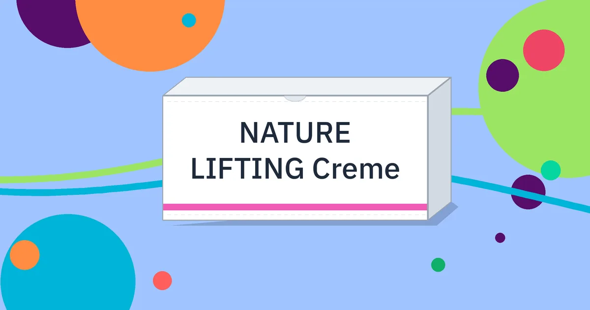 Symbolbild: Packung mit der Aufschrift NATURE LIFTING Creme (PZN 12650571) – Verfügbarkeit und Bezug in Apotheken in Frankfurt am Main