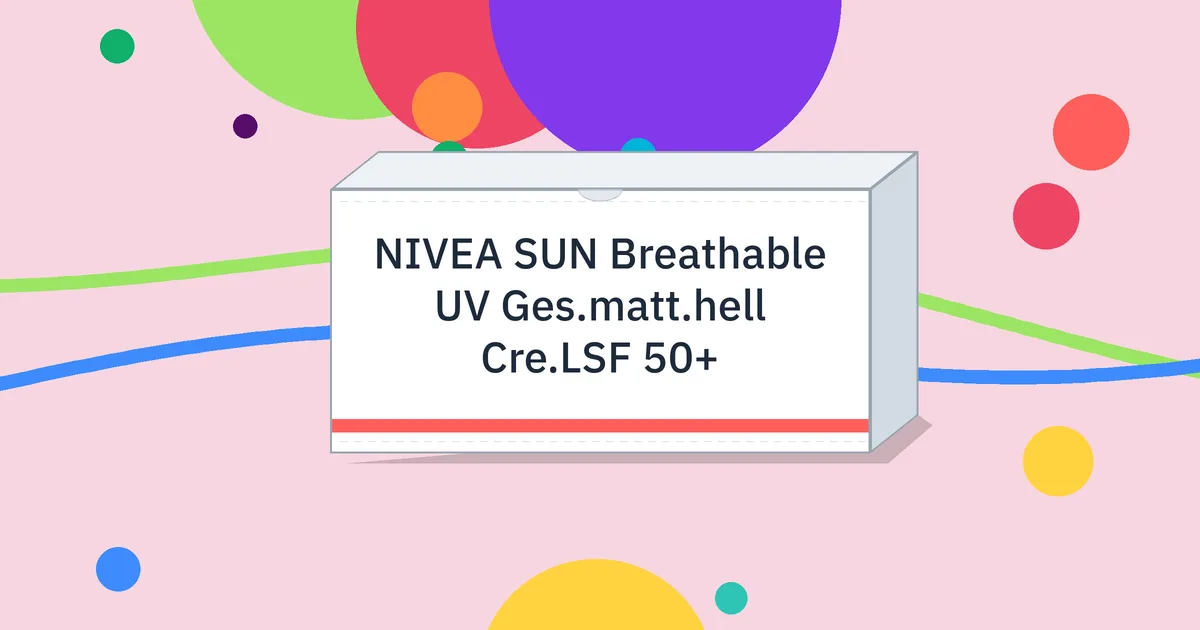 Symbolbild: Packung mit der Aufschrift NIVEA SUN Breathable UV Ges.matt.hell Cre.LSF 50+ (PZN 20723396) – Verfügbarkeit und Bezug in Apotheken in Frankfurt am Main