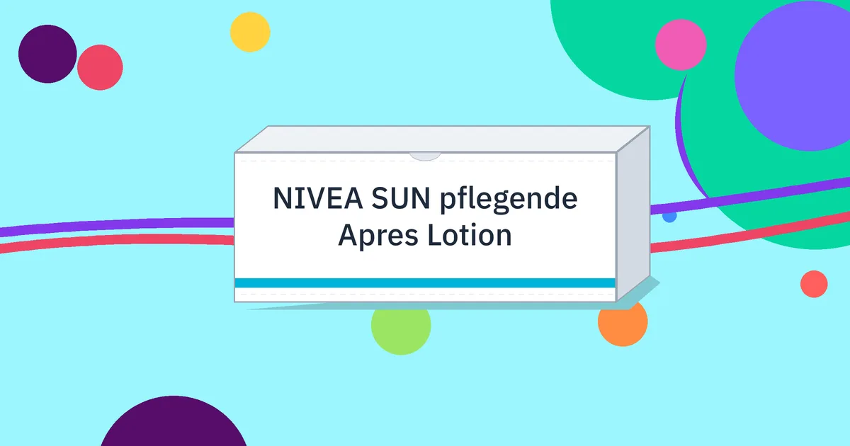 Symbolbild: Packung mit der Aufschrift NIVEA SUN pflegende Apres Lotion (PZN 11327135) – Verfügbarkeit und Bezug in Apotheken in Frankfurt am Main