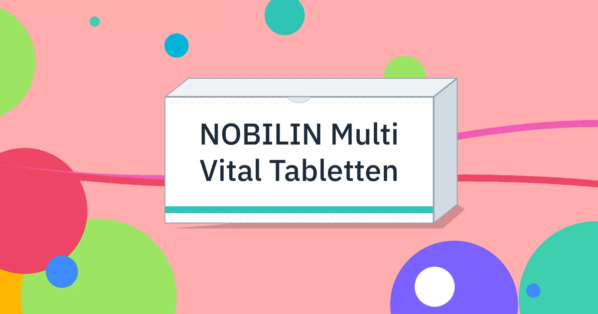 Symbolbild: Packung mit der Aufschrift NOBILIN Multi Vital Tabletten (PZN 05103029) – Verfügbarkeit und Bezug in Apotheken in Frankfurt am Main