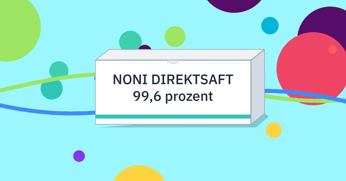 Symbolbild: Packung mit der Aufschrift NONI DIREKTSAFT 99,6 prozent (PZN 04925189) – Verfügbarkeit und Bezug in Apotheken in Frankfurt am Main
