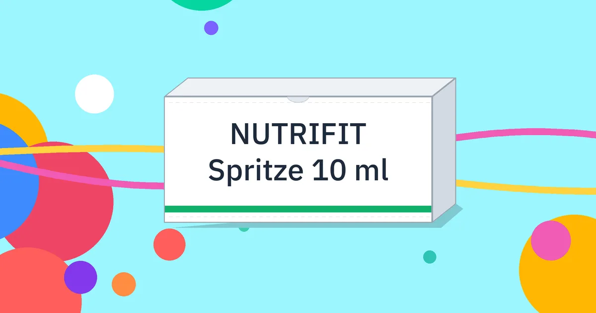 Symbolbild: Packung mit der Aufschrift NUTRIFIT Spritze 10 ml (PZN 13712110) – Verfügbarkeit und Bezug in Apotheken in Frankfurt am Main