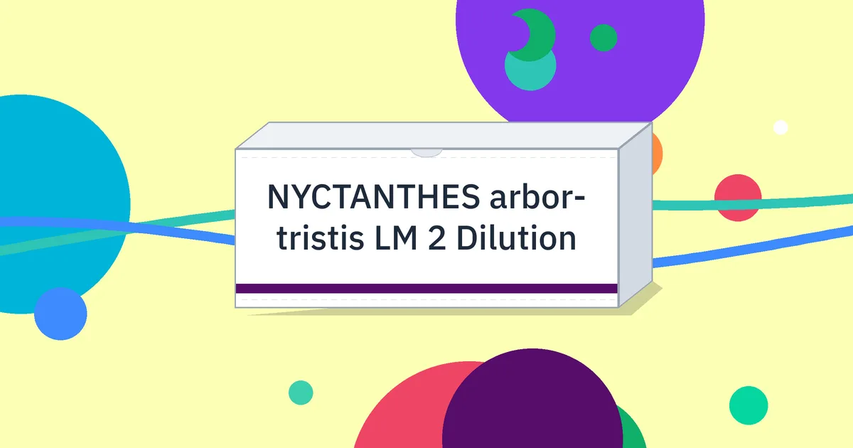 Symbolbild: Packung mit der Aufschrift NYCTANTHES arbor-tristis LM 2 Dilution (PZN 13620856) – Verfügbarkeit und Bezug in Apotheken in Frankfurt am Main