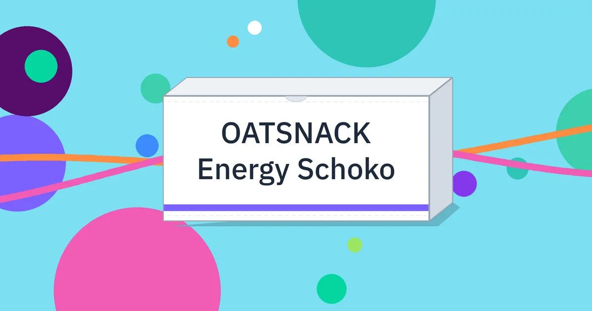 Symbolbild: Packung mit der Aufschrift OATSNACK Energy Schoko (PZN 03720137) – Verfügbarkeit und Bezug in Apotheken in Frankfurt am Main