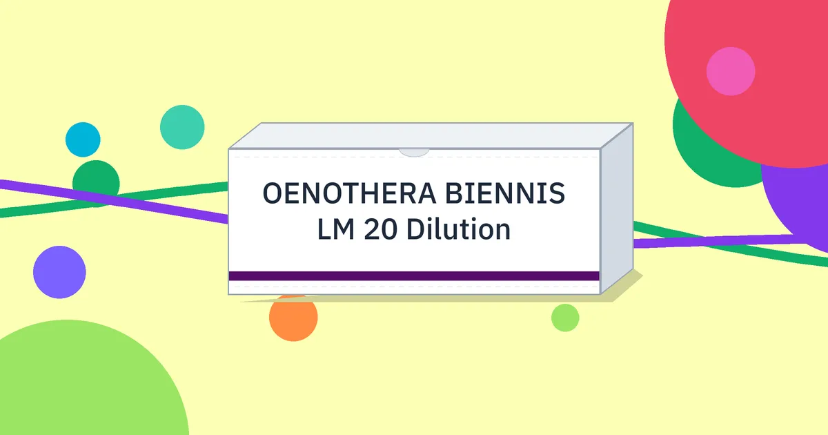 Symbolbild: Packung mit der Aufschrift OENOTHERA BIENNIS LM 20 Dilution (PZN 13622921) – Verfügbarkeit und Bezug in Apotheken in Frankfurt am Main