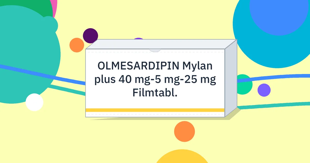 Symbolbild: Packung mit der Aufschrift OLMESARDIPIN Mylan plus 40 mg-5 mg-25 mg Filmtabl. (PZN 16655565) – Verfügbarkeit und Bezug in Apotheken in Frankfurt am Main