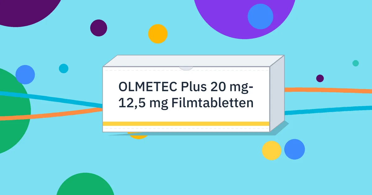 Symbolbild: Packung mit der Aufschrift OLMETEC Plus 20 mg-12,5 mg Filmtabletten (PZN 03709325) – Verfügbarkeit und Bezug in Apotheken in Frankfurt am Main