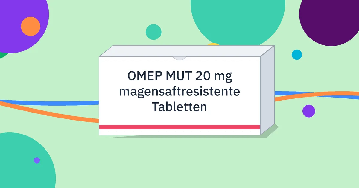 Symbolbild: Packung mit der Aufschrift OMEP MUT 20 mg magensaftresistente Tabletten (PZN 06766140) – Verfügbarkeit und Bezug in Apotheken in Frankfurt am Main
