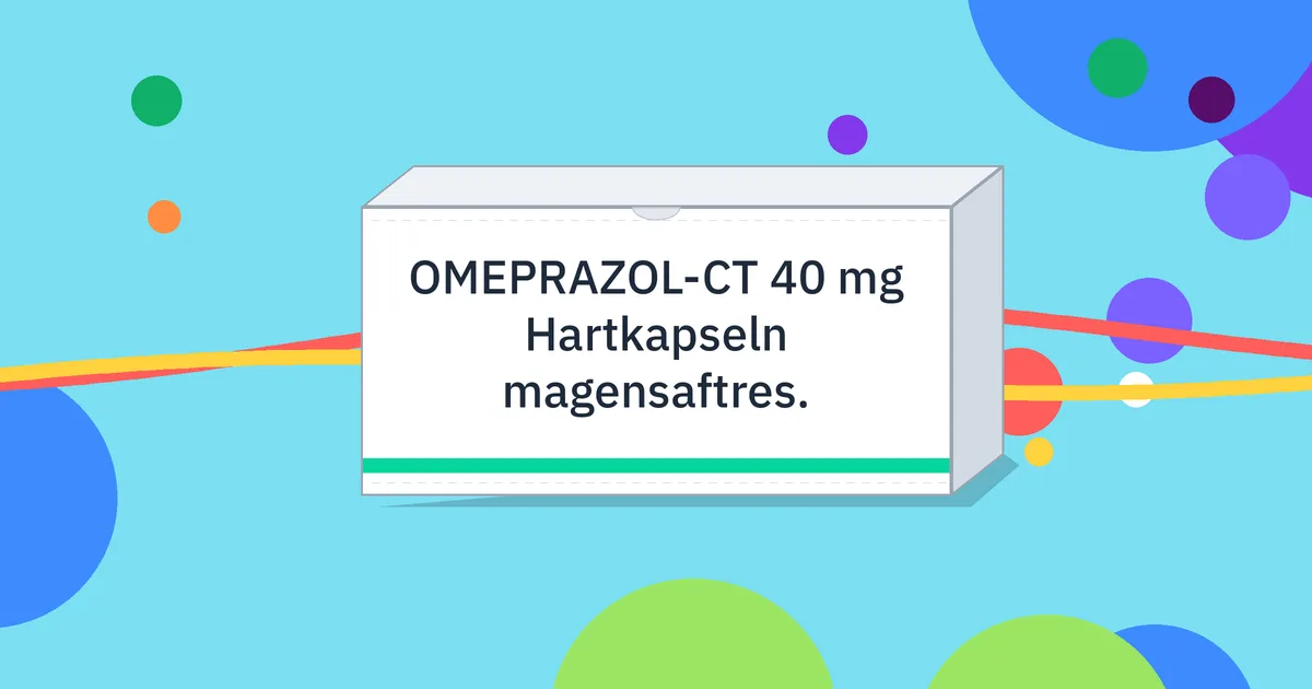 Symbolbild: Packung mit der Aufschrift OMEPRAZOL-CT 40 mg Hartkapseln magensaftres. (PZN 00746509) – Verfügbarkeit und Bezug in Apotheken in Frankfurt am Main