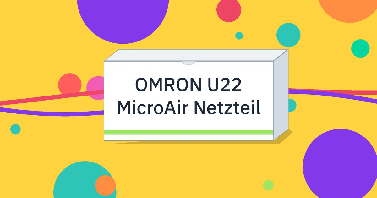 Symbolbild: Packung mit der Aufschrift OMRON U22 MicroAir Netzteil (PZN 01493223) – Verfügbarkeit und Bezug in Apotheken in Frankfurt am Main