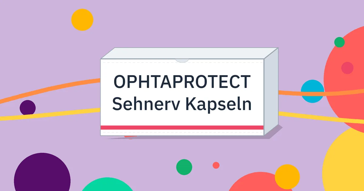 Symbolbild: Packung mit der Aufschrift OPHTAPROTECT Sehnerv Kapseln (PZN 16945518) – Verfügbarkeit und Bezug in Apotheken in Frankfurt am Main