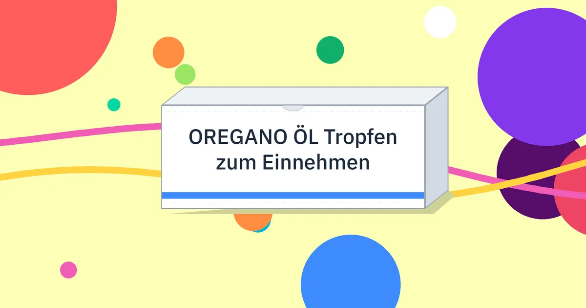 Symbolbild: Packung mit der Aufschrift OREGANO ÖL Tropfen zum Einnehmen (PZN 18225202) – Verfügbarkeit und Bezug in Apotheken in Frankfurt am Main