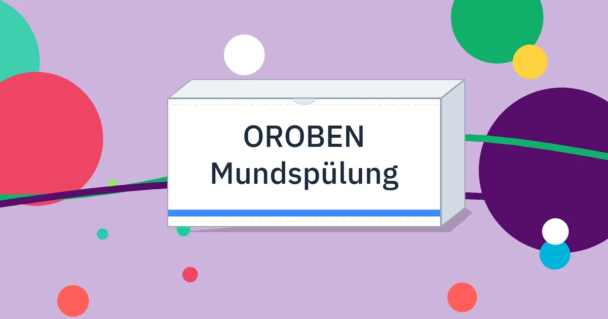 Symbolbild: Packung mit der Aufschrift OROBEN Mundspülung (PZN 16395874) – Verfügbarkeit und Bezug in Apotheken in Frankfurt am Main