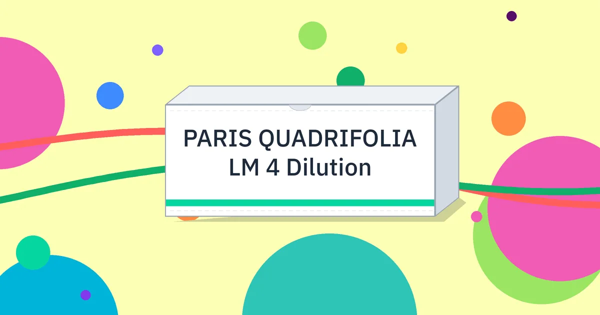 Symbolbild: Packung mit der Aufschrift PARIS QUADRIFOLIA LM 4 Dilution (PZN 13631742) – Verfügbarkeit und Bezug in Apotheken in Frankfurt am Main