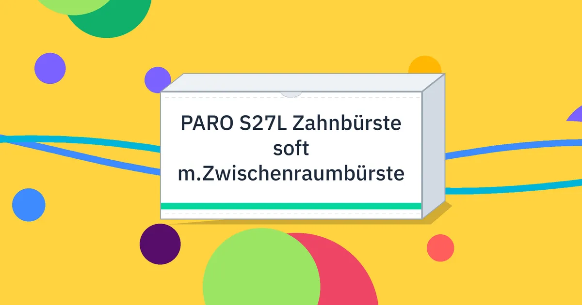 Symbolbild: Packung mit der Aufschrift PARO S27L Zahnbürste soft m.Zwischenraumbürste (PZN 17372007) – Verfügbarkeit und Bezug in Apotheken in Frankfurt am Main