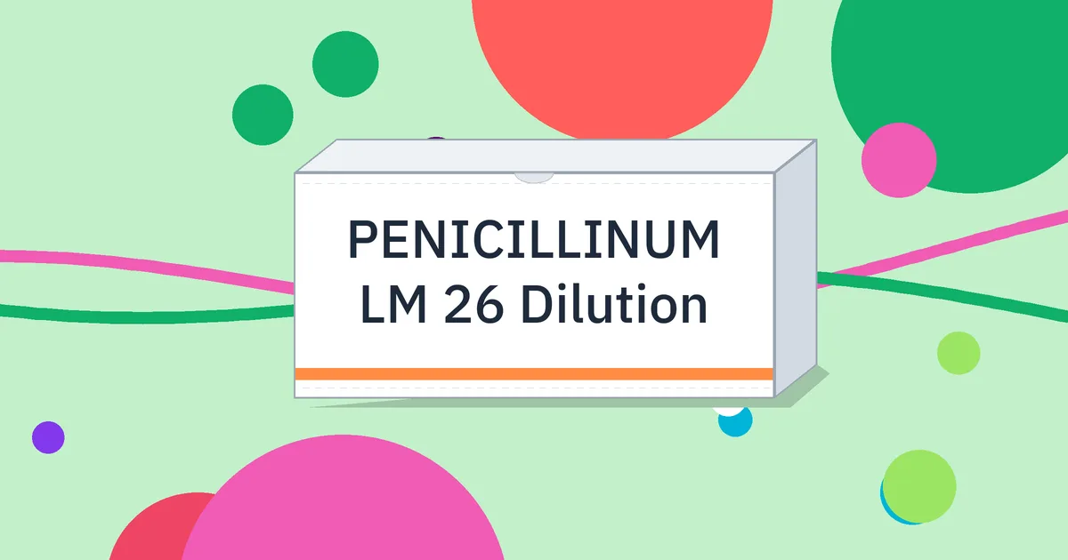 Symbolbild: Packung mit der Aufschrift PENICILLINUM LM 26 Dilution (PZN 12977409) – Verfügbarkeit und Bezug in Apotheken in Frankfurt am Main