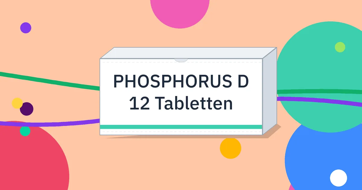 Symbolbild: Packung mit der Aufschrift PHOSPHORUS D 12 Tabletten (PZN 03486463) – Verfügbarkeit und Bezug in Apotheken in Frankfurt am Main