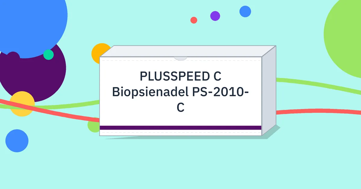 Symbolbild: Packung mit der Aufschrift PLUSSPEED C Biopsienadel PS-2010-C (PZN 15632929) – Verfügbarkeit und Bezug in Apotheken in Frankfurt am Main