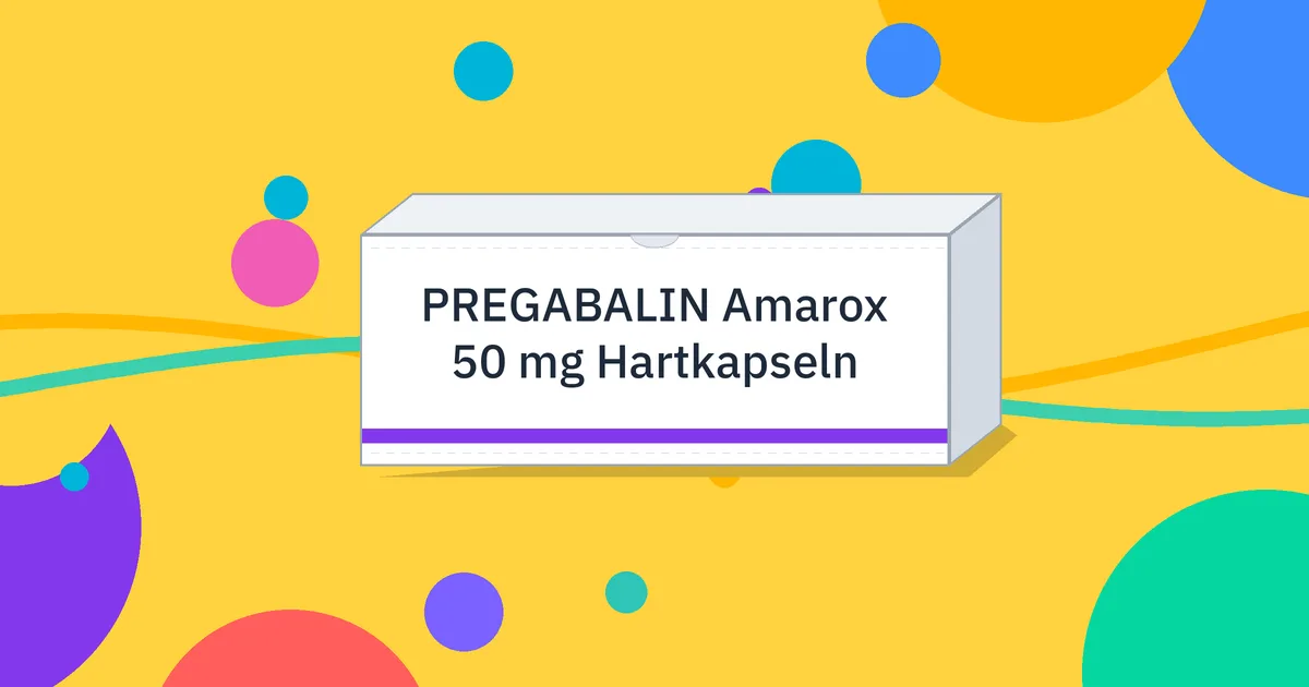 Symbolbild: Packung mit der Aufschrift PREGABALIN Amarox 50 mg Hartkapseln (PZN 16805409) – Verfügbarkeit und Bezug in Apotheken in Frankfurt am Main