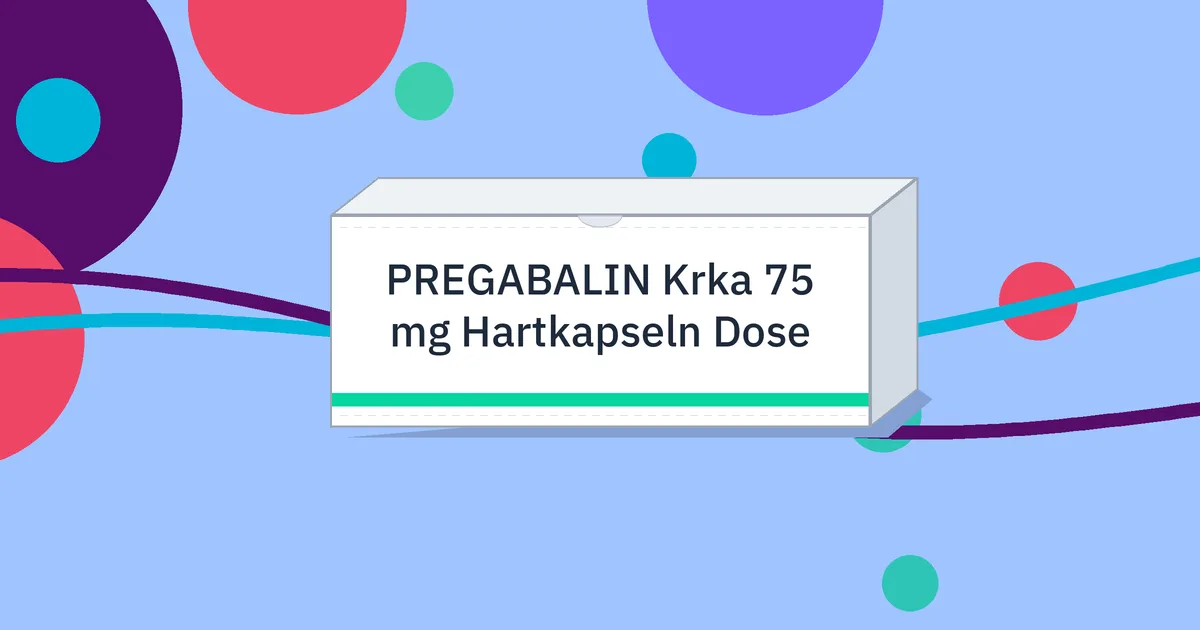 Symbolbild: Packung mit der Aufschrift PREGABALIN Krka 75 mg Hartkapseln Dose (PZN 16387886) – Verfügbarkeit und Bezug in Apotheken in Frankfurt am Main