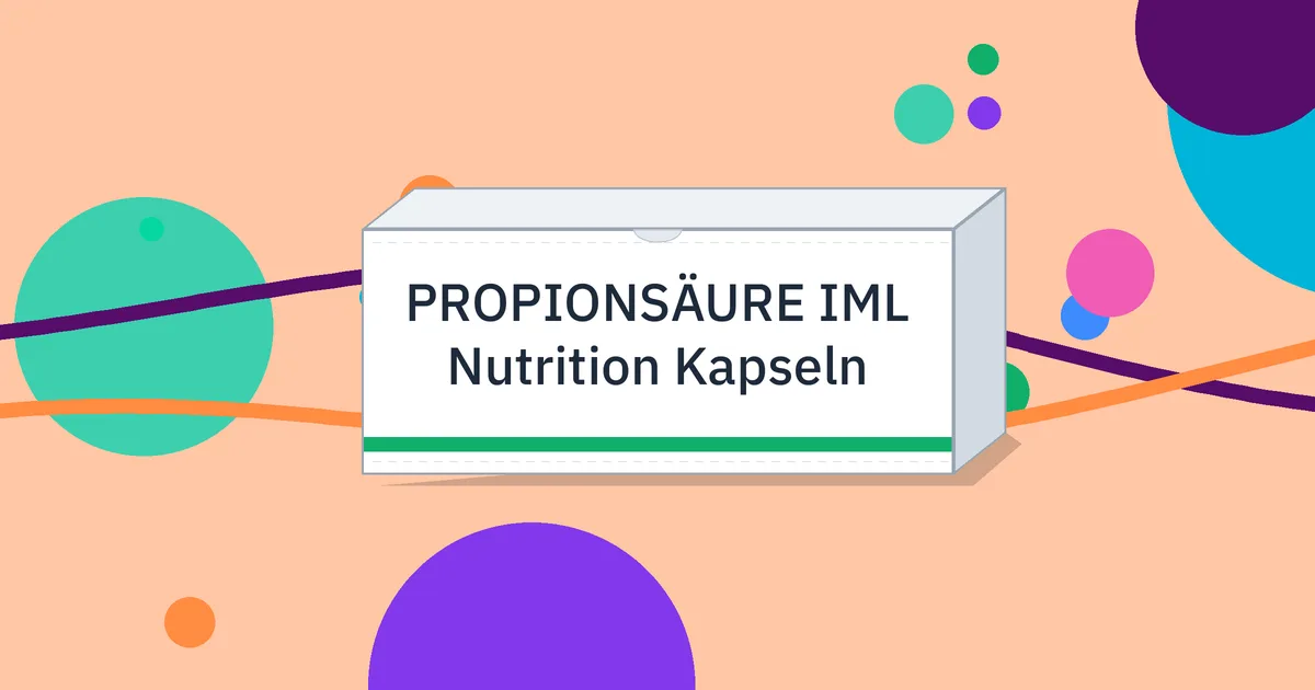 Symbolbild: Packung mit der Aufschrift PROPIONSÄURE IML Nutrition Kapseln (PZN 20299113) – Verfügbarkeit und Bezug in Apotheken in Frankfurt am Main