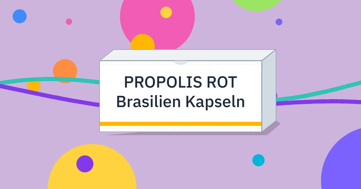 Symbolbild: Packung mit der Aufschrift PROPOLIS ROT Brasilien Kapseln (PZN 19157158) – Verfügbarkeit und Bezug in Apotheken in Frankfurt am Main