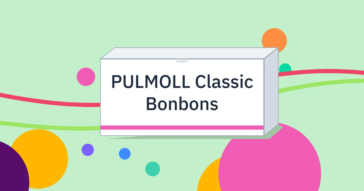 Symbolbild: Packung mit der Aufschrift PULMOLL Classic Bonbons (PZN 01249380) – Verfügbarkeit und Bezug in Apotheken in Frankfurt am Main