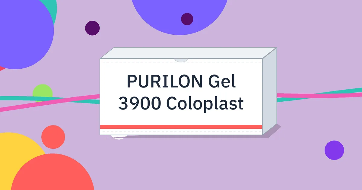 Symbolbild: Packung mit der Aufschrift PURILON Gel 3900 Coloplast (PZN 05490983) – Verfügbarkeit und Bezug in Apotheken in Frankfurt am Main