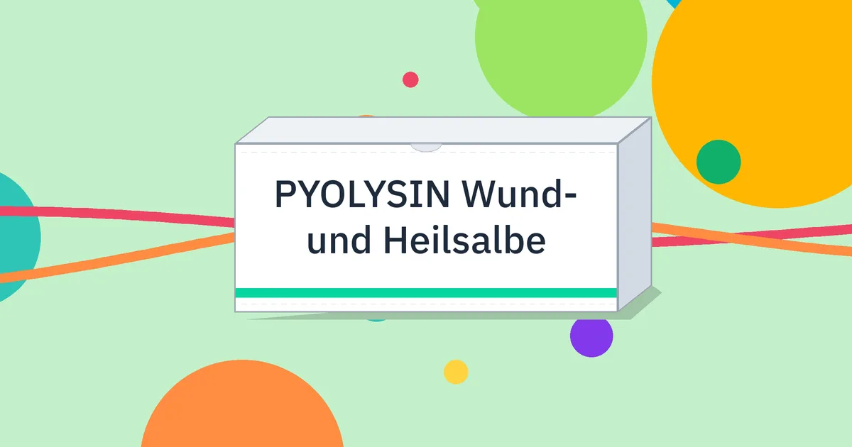 Symbolbild: Packung mit der Aufschrift PYOLYSIN Wund- und Heilsalbe (PZN 13725928) – Verfügbarkeit und Bezug in Apotheken in Frankfurt am Main