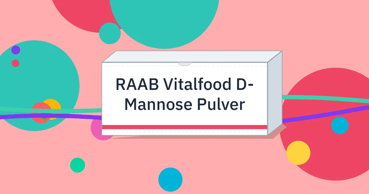 Symbolbild: Packung mit der Aufschrift RAAB Vitalfood D-Mannose Pulver (PZN 19304240) – Verfügbarkeit und Bezug in Apotheken in Frankfurt am Main