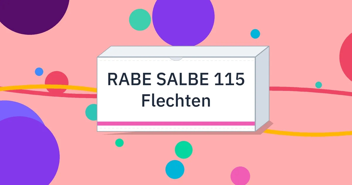 Symbolbild: Packung mit der Aufschrift RABE SALBE 115 Flechten (PZN 04680552) – Verfügbarkeit und Bezug in Apotheken in Frankfurt am Main