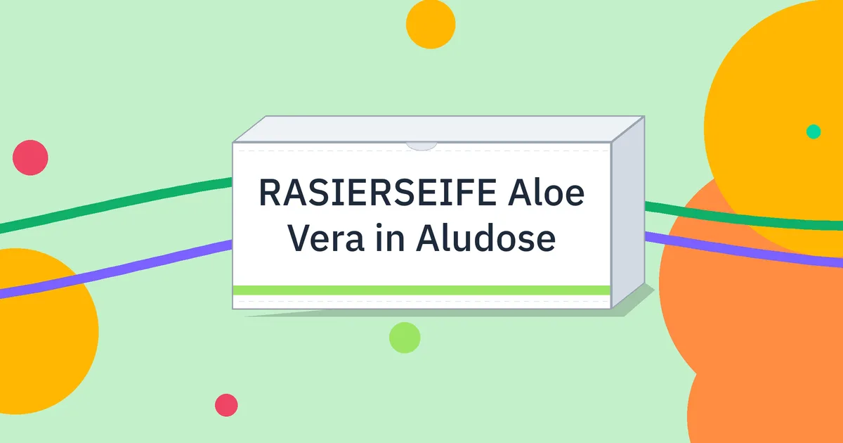 Symbolbild: Packung mit der Aufschrift RASIERSEIFE Aloe Vera in Aludose (PZN 17246053) – Verfügbarkeit und Bezug in Apotheken in Frankfurt am Main