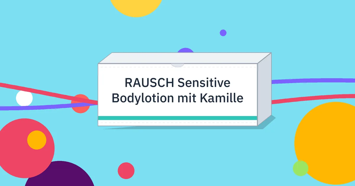 Symbolbild: Packung mit der Aufschrift RAUSCH Sensitive Bodylotion mit Kamille (PZN 18743109) – Verfügbarkeit und Bezug in Apotheken in Frankfurt am Main