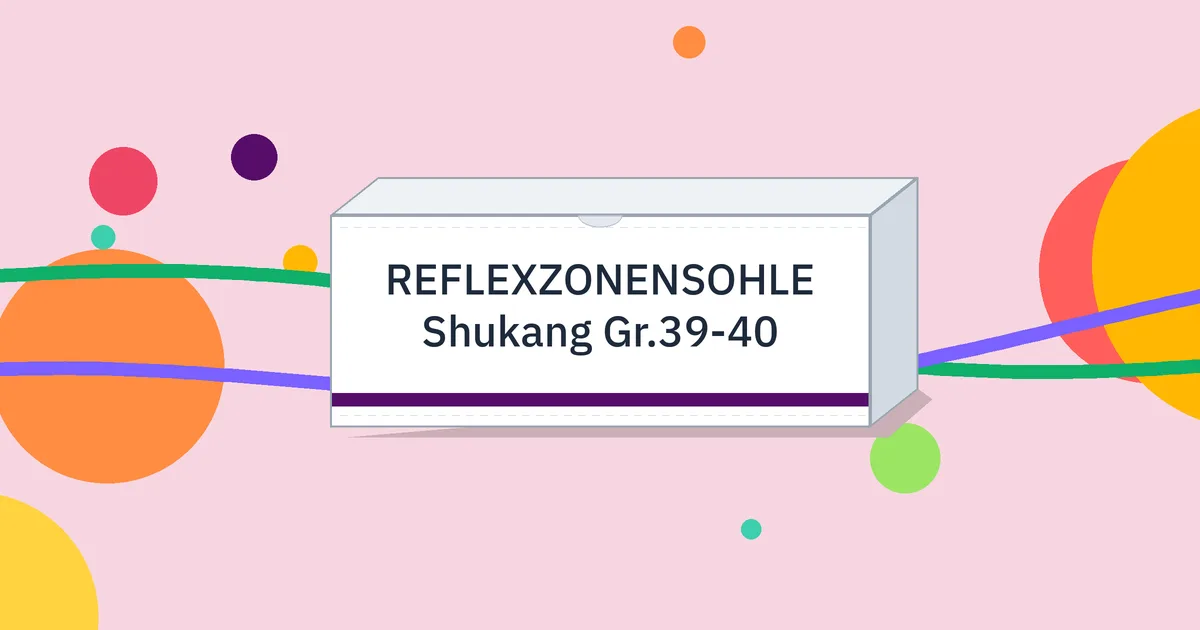 Symbolbild: Packung mit der Aufschrift REFLEXZONENSOHLE Shukang Gr.39-40 (PZN 12375952) – Verfügbarkeit und Bezug in Apotheken in Frankfurt am Main