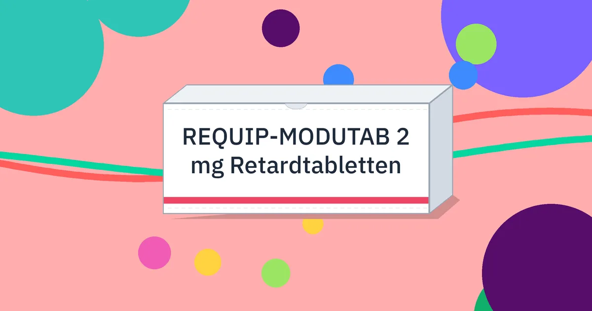 Symbolbild: Packung mit der Aufschrift REQUIP-MODUTAB 2 mg Retardtabletten (PZN 09001745) – Verfügbarkeit und Bezug in Apotheken in Frankfurt am Main