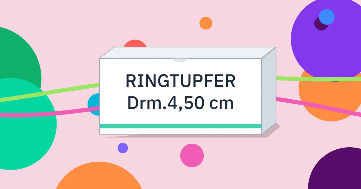 Symbolbild: Packung mit der Aufschrift RINGTUPFER Drm.4,50 cm (PZN 06607660) – Verfügbarkeit und Bezug in Apotheken in Frankfurt am Main