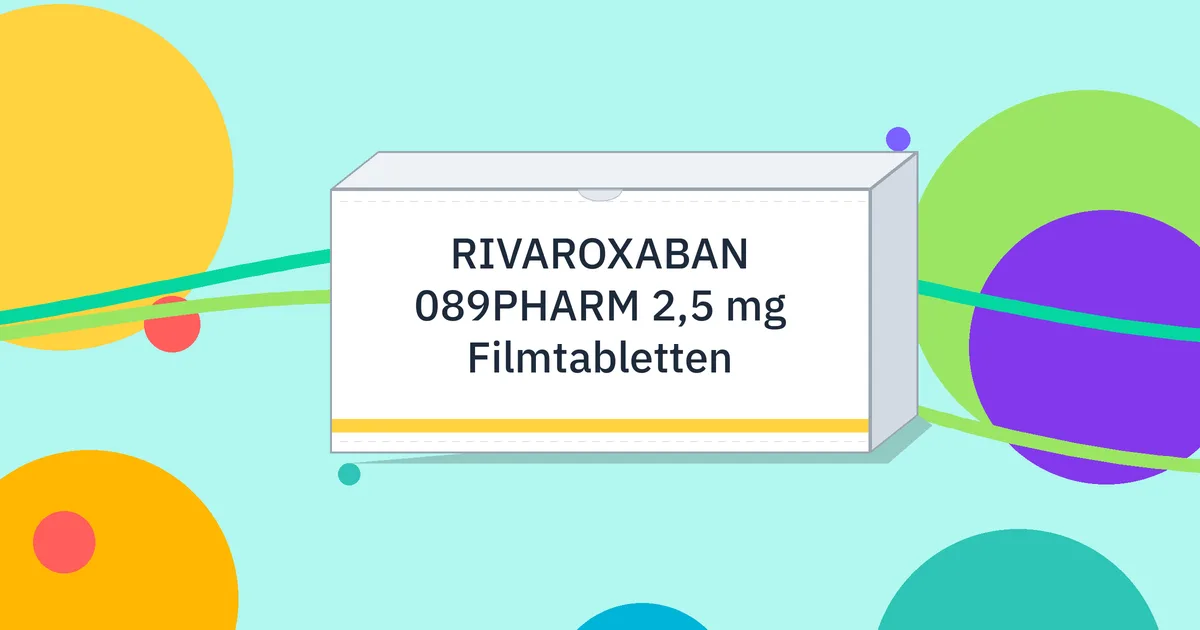 Symbolbild: Packung mit der Aufschrift RIVAROXABAN 089PHARM 2,5 mg Filmtabletten (PZN 18793001) – Verfügbarkeit und Bezug in Apotheken in Frankfurt am Main
