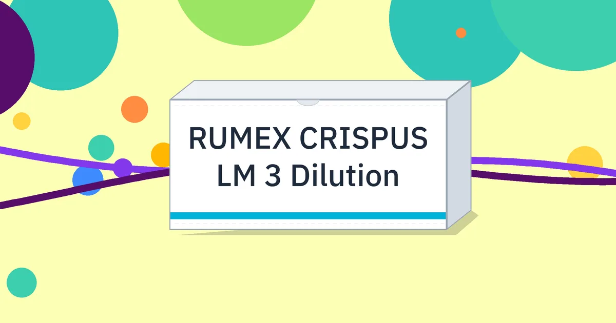 Symbolbild: Packung mit der Aufschrift RUMEX CRISPUS LM 3 Dilution (PZN 13172642) – Verfügbarkeit und Bezug in Apotheken in Frankfurt am Main