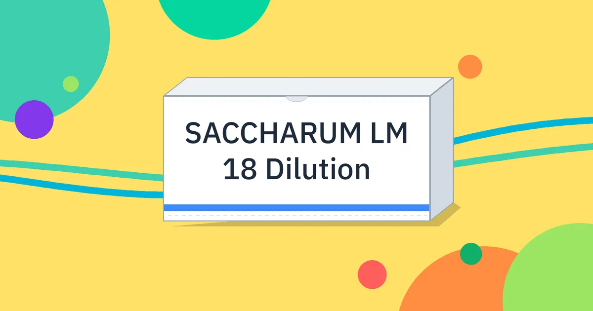 Symbolbild: Packung mit der Aufschrift SACCHARUM LM 18 Dilution (PZN 13176321) – Verfügbarkeit und Bezug in Apotheken in Frankfurt am Main