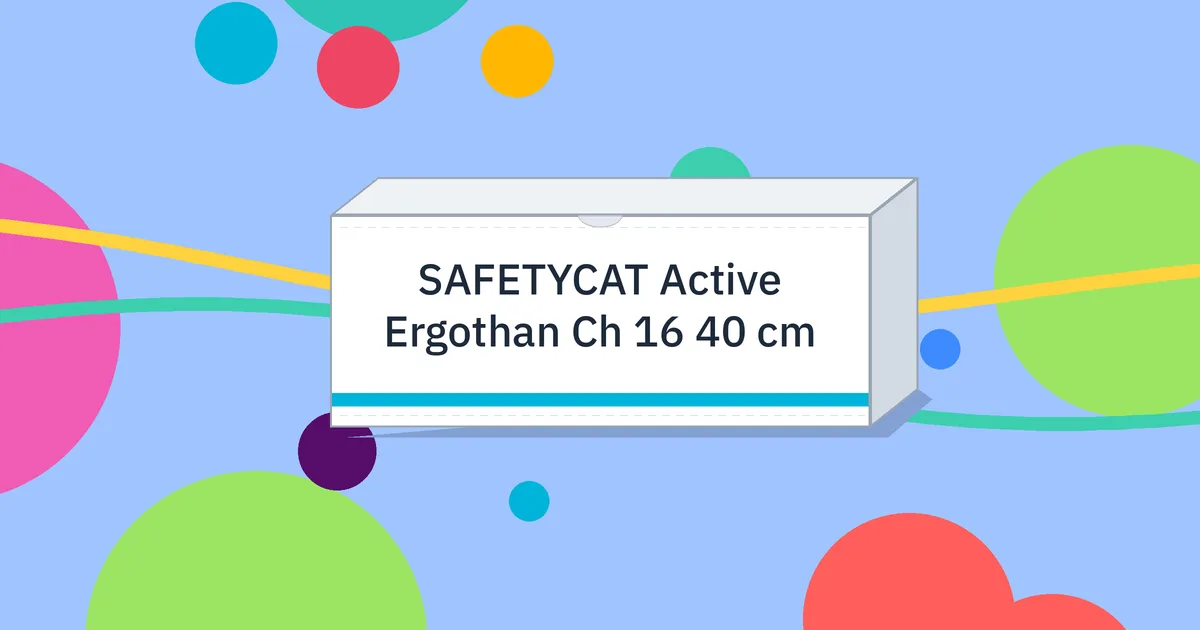 Symbolbild: Packung mit der Aufschrift SAFETYCAT Active Ergothan Ch 16 40 cm (PZN 02695957) – Verfügbarkeit und Bezug in Apotheken in Frankfurt am Main