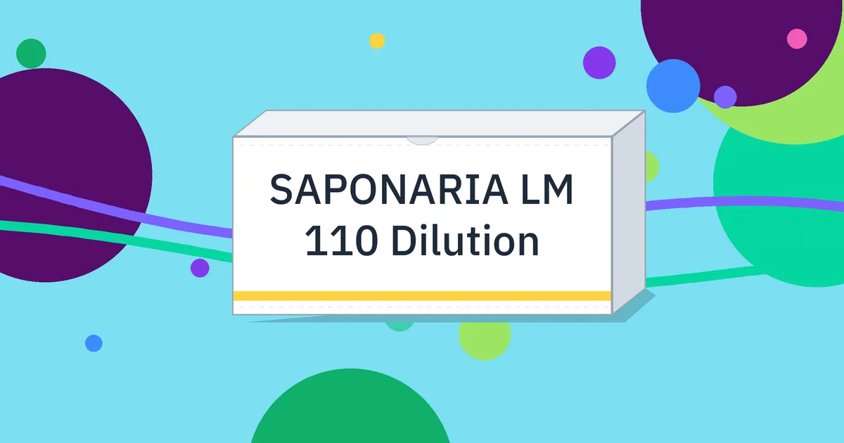 Symbolbild: Packung mit der Aufschrift SAPONARIA LM 110 Dilution (PZN 13686915) – Verfügbarkeit und Bezug in Apotheken in Frankfurt am Main