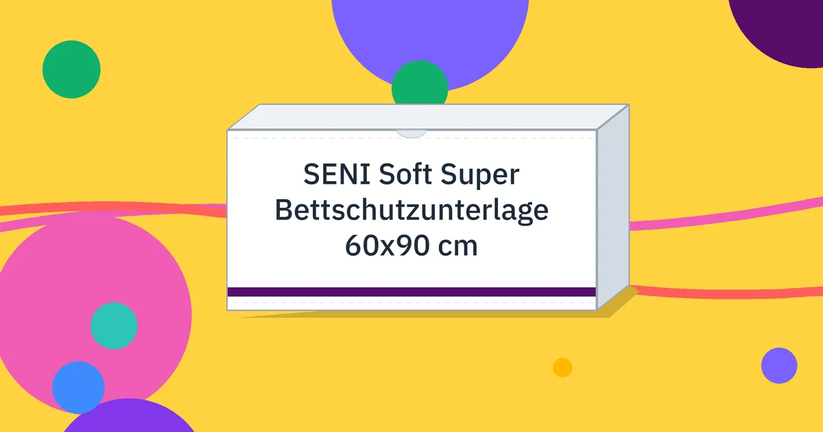 Symbolbild: Packung mit der Aufschrift SENI Soft Super Bettschutzunterlage 60x90 cm (PZN 13598588) – Verfügbarkeit und Bezug in Apotheken in Frankfurt am Main