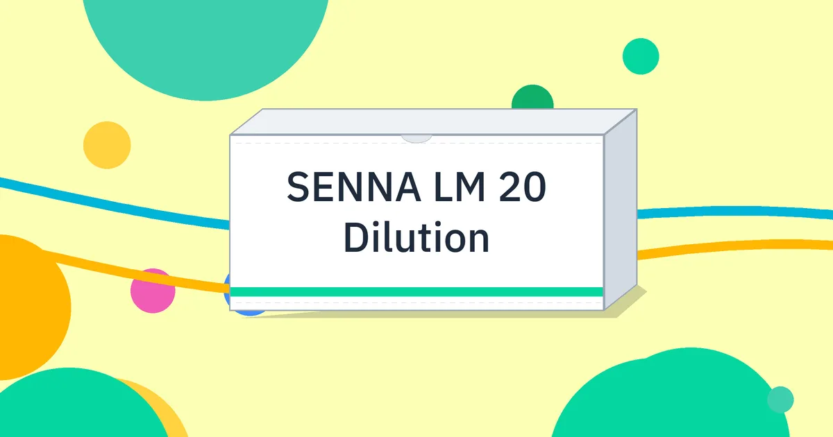 Symbolbild: Packung mit der Aufschrift SENNA LM 20 Dilution (PZN 13188169) – Verfügbarkeit und Bezug in Apotheken in Frankfurt am Main